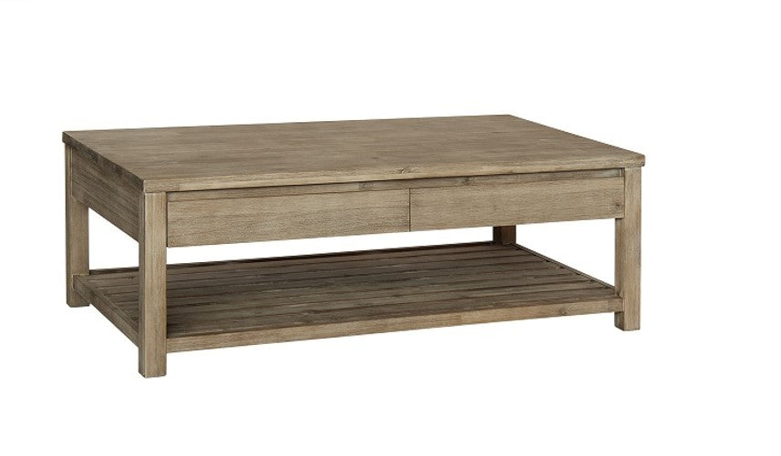 OCEAN GROVE COFFEE TABLE BROWNWASH 1300X700X450 – Deja vu Interiors